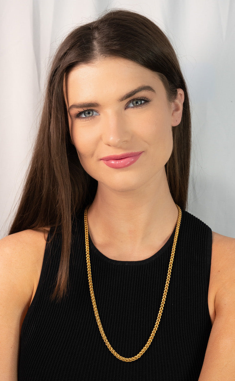 Victorian 18 Karat Yellow Gold Antique Wheat Chain Necklace | Wilson's ...