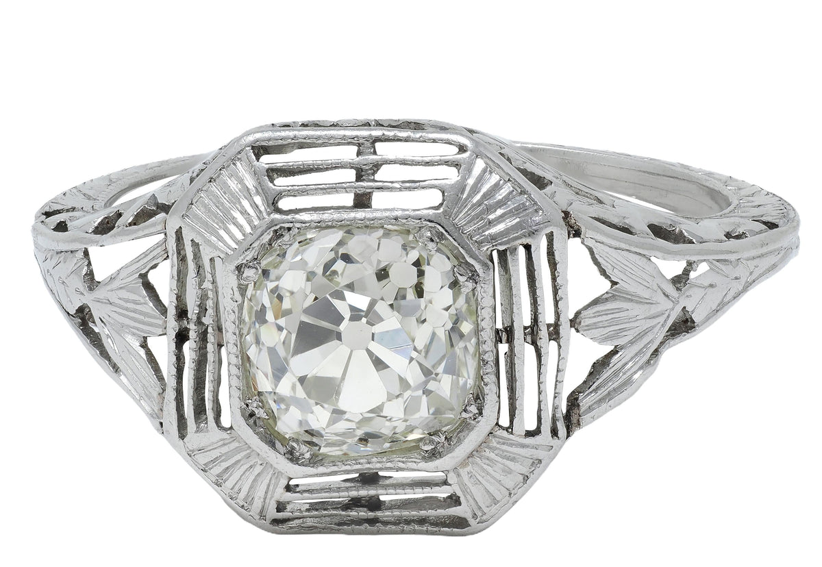 Old Mine Cut Round Diamond Vintage and Antique Engagement Rings