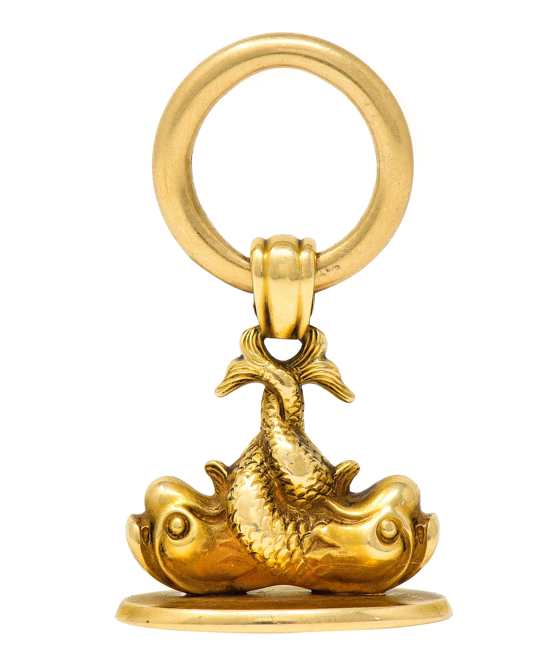 Victorian 14 Karat Yellow Gold Entwined Fish Antique Pisces Zodiac ’S ...