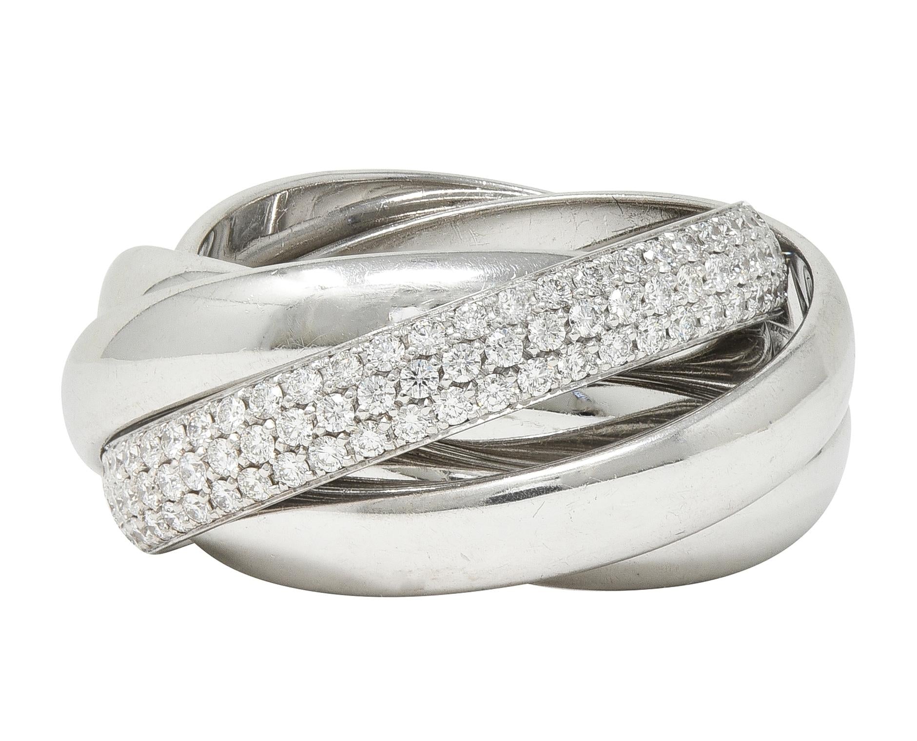 Paloma Picasso Tiffany & Co. Diamond 18 Karat White Gold Vintage Melod