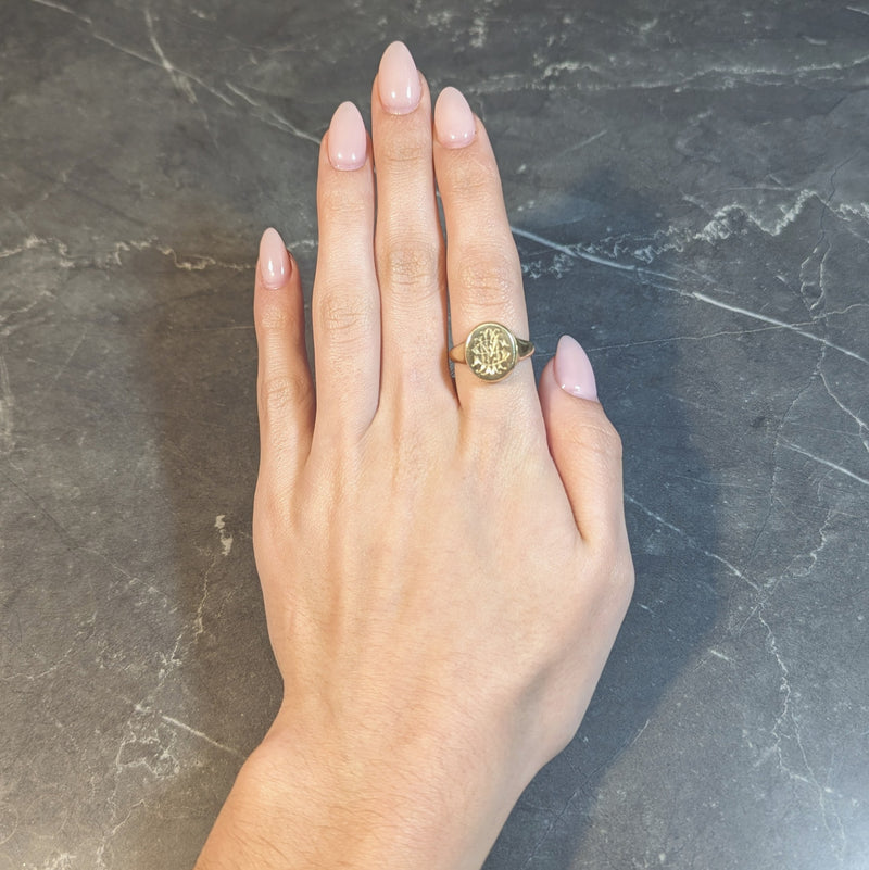 Antique 18 Karat Yellow Gold Monogram Signet Poison Hidden Compartment ...