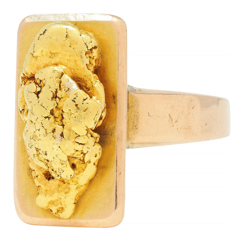 Victorian 14 Karat Rose Gold 24 Karat Gold Nugget Antique Gold Rush ...