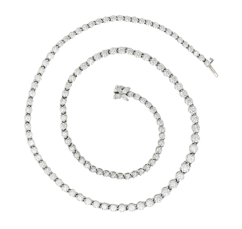 Tiffany & Co. Diamond Platinum Floral Victoria Graduated Line Riviera ...
