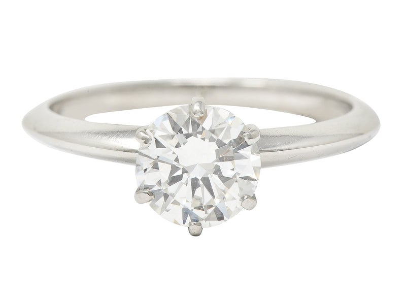 Tiffany & Co. Mid-Century 0.97 CTW Transitional Cut Diamond Platinum ...