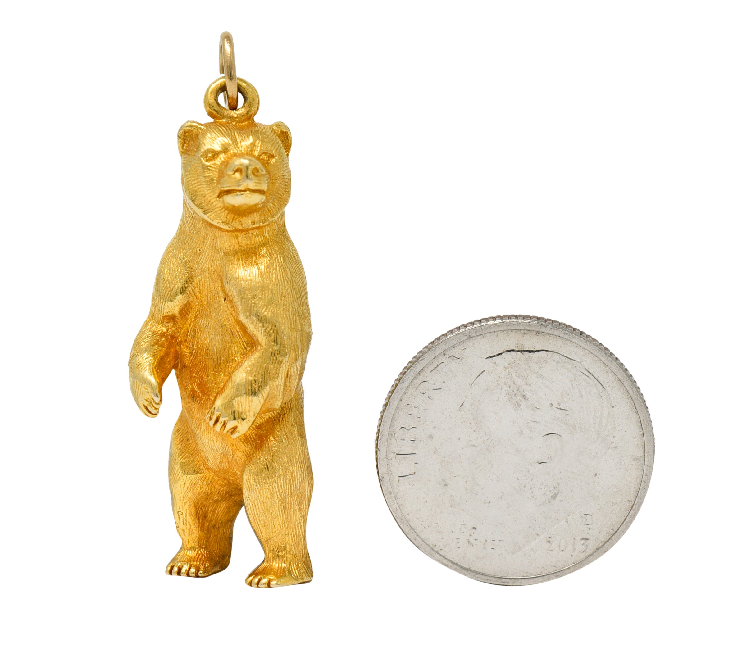 1970's Vintage 14 Karat Gold Grizzly Bear Charm | Wilson's Estate Jewelry