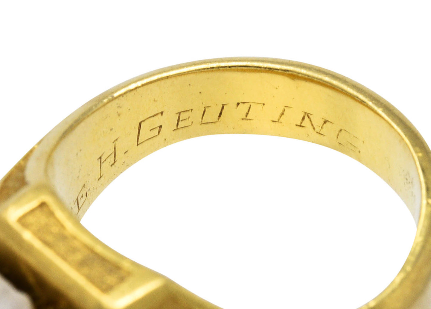 Art Deco 18 Karat Gold Chivalrous Heraldry Unisex Signet Ring | Wilson ...