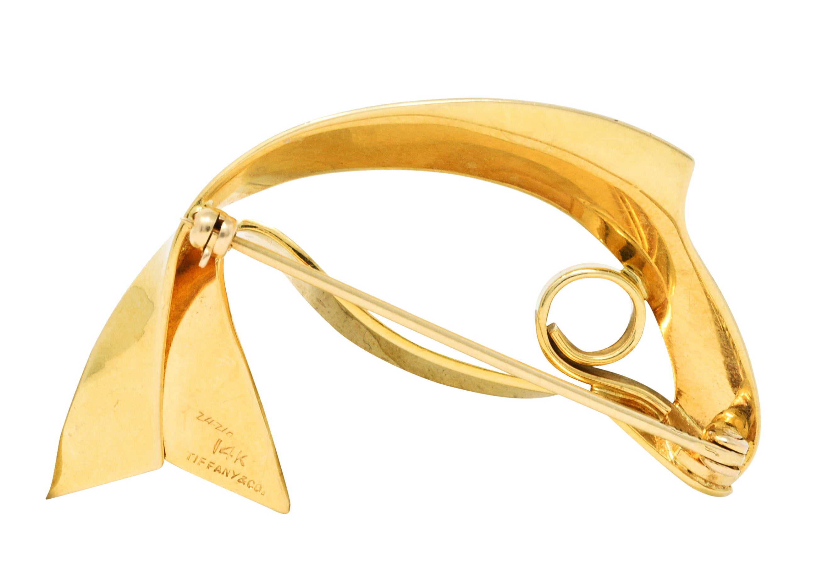 Tiffany & Co. Retro 14 Karat Gold Fish Brooch Circa 1940 | Wilson's ...