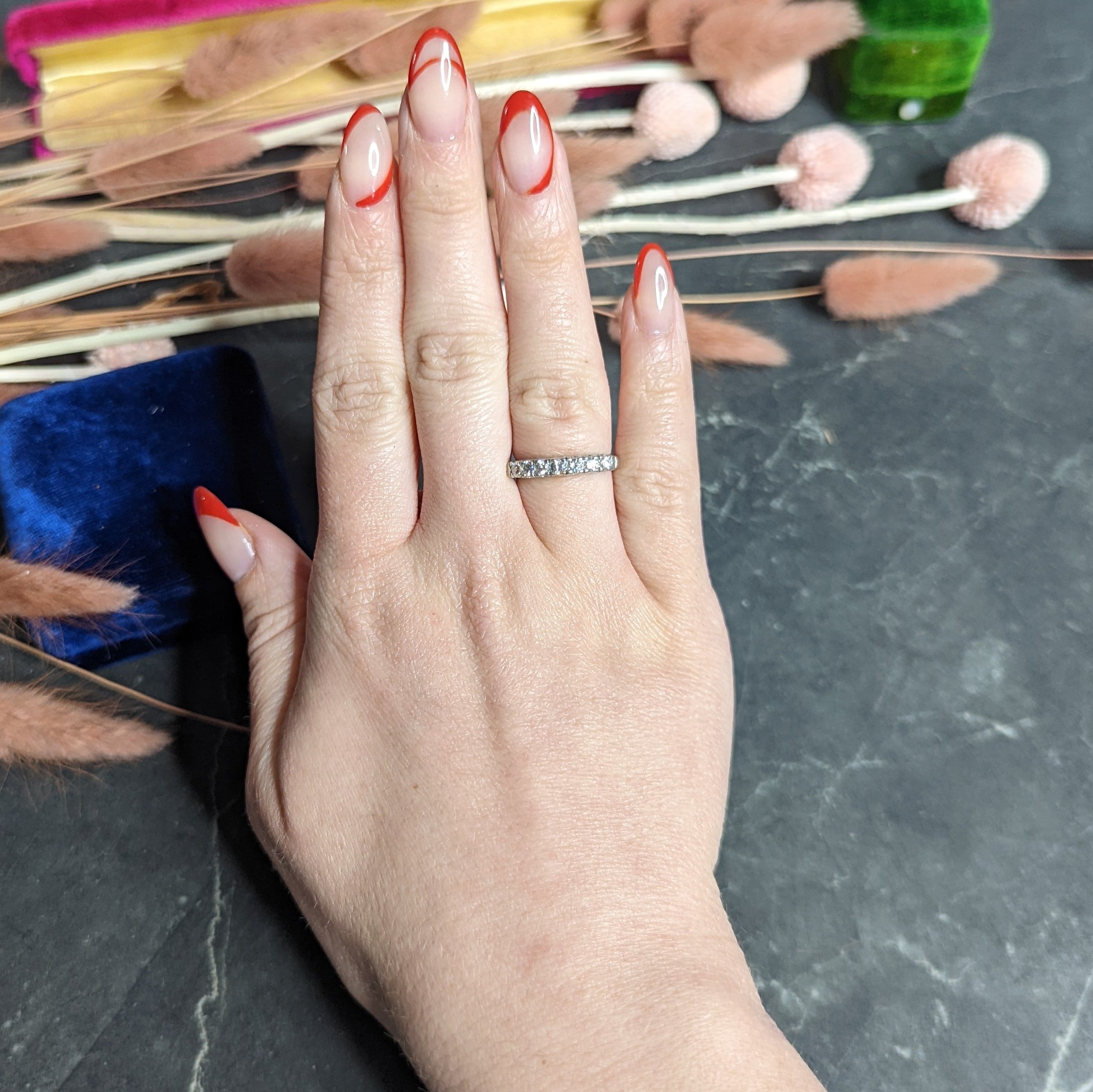 Mid-Century 0.50 CTW Diamond Platinum Fishtail Ring | Wilson's Estate ...