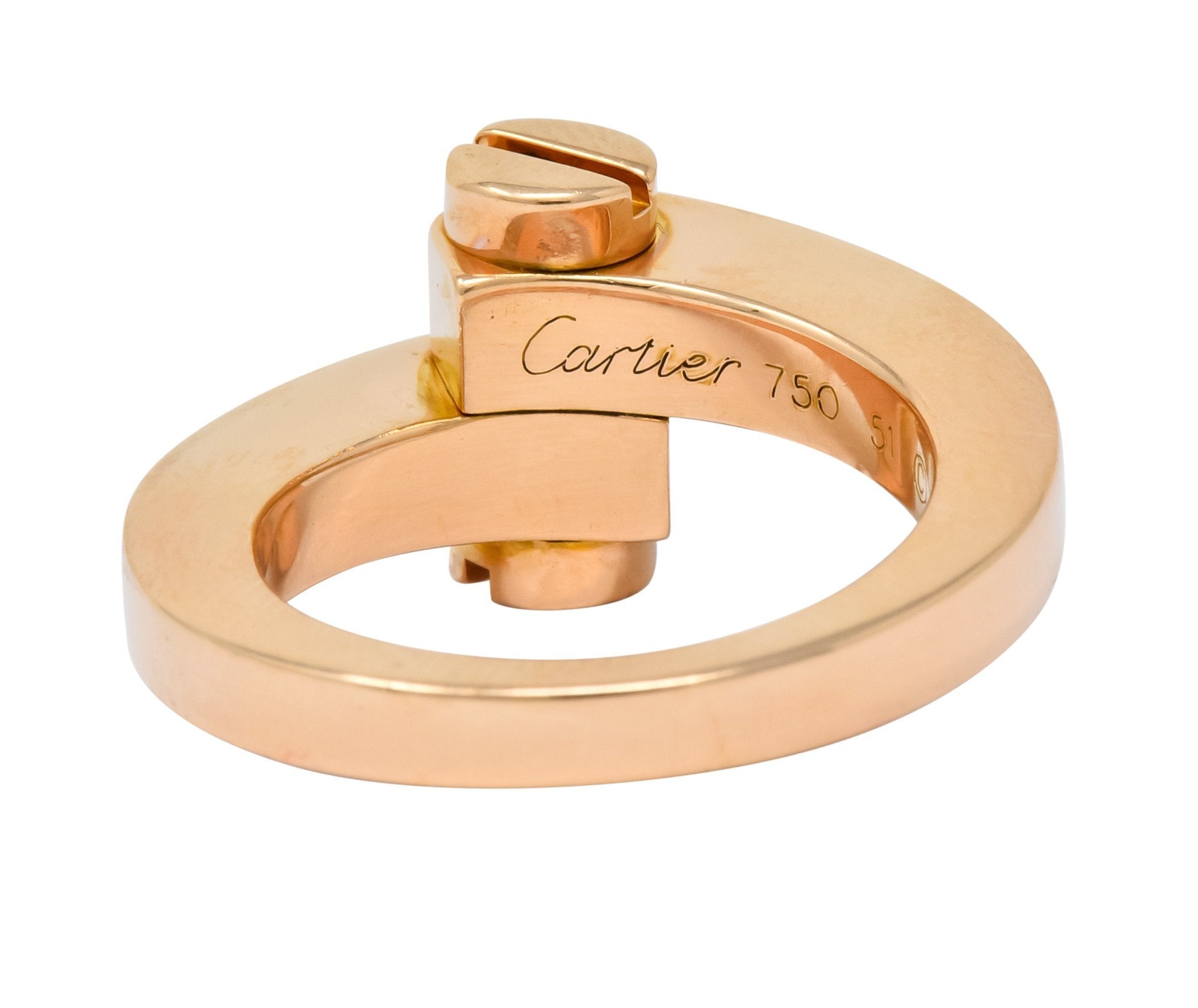 Cartier 18 Karat Rose Gold Menotte Bypass Band Ring Circa 1990 | Wilson ...