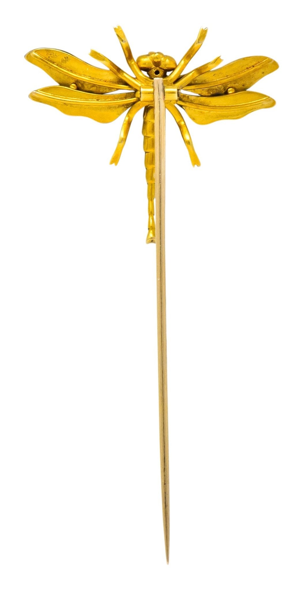 Riker Bros. Art Nouveau Ruby Demantoid Garnet Enamel 14 Karat Gold ...