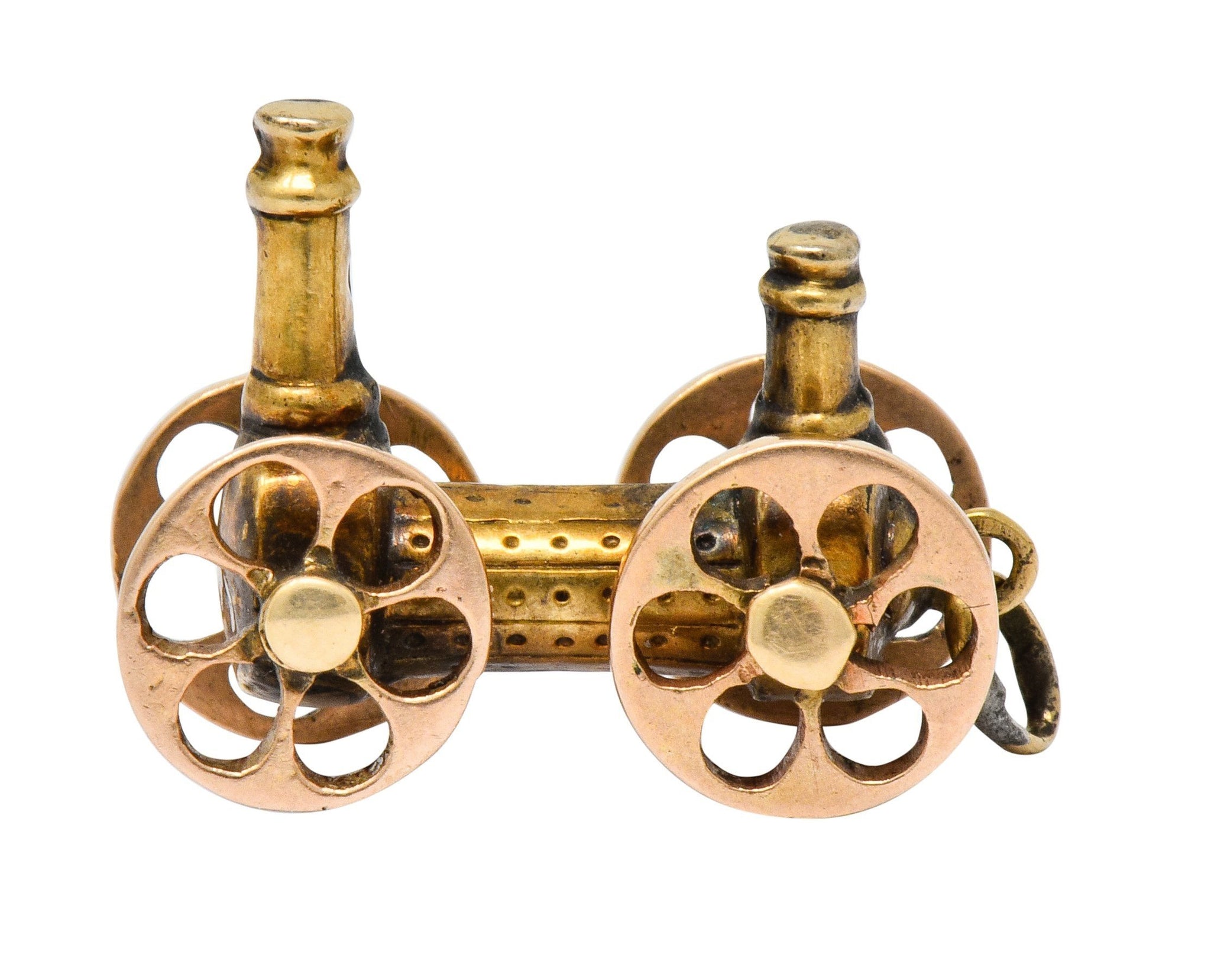 Victorian Articulated 18 Karat Gold Royal George Steam Engine Charm