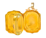 Victorian French Glass 18 Karat Two-Tone Gold Locket Pendant | Wilson's ...