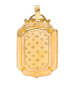 Victorian French Glass 18 Karat Two-Tone Gold Locket Pendant | Wilson's ...